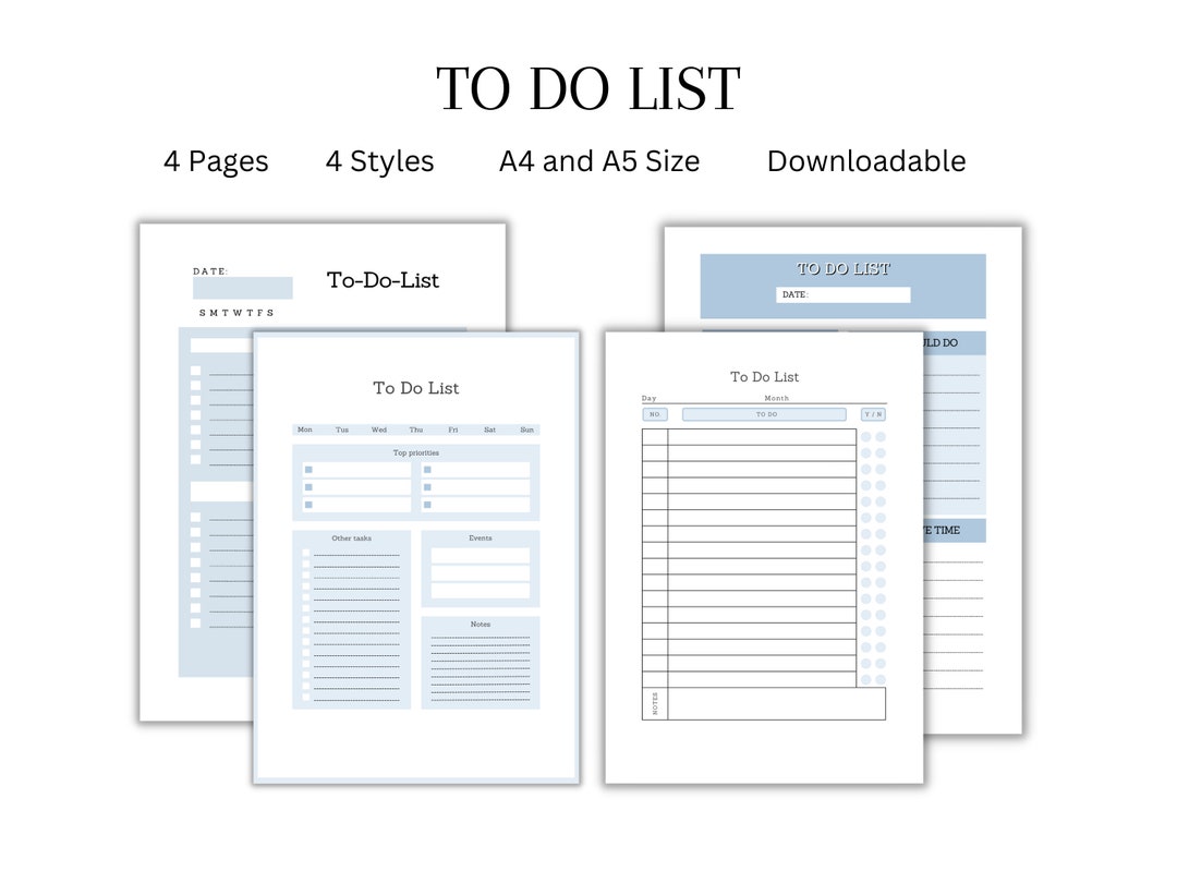 Simple to Do List | Priorities List | Daily to Do Check List | A4 and ...