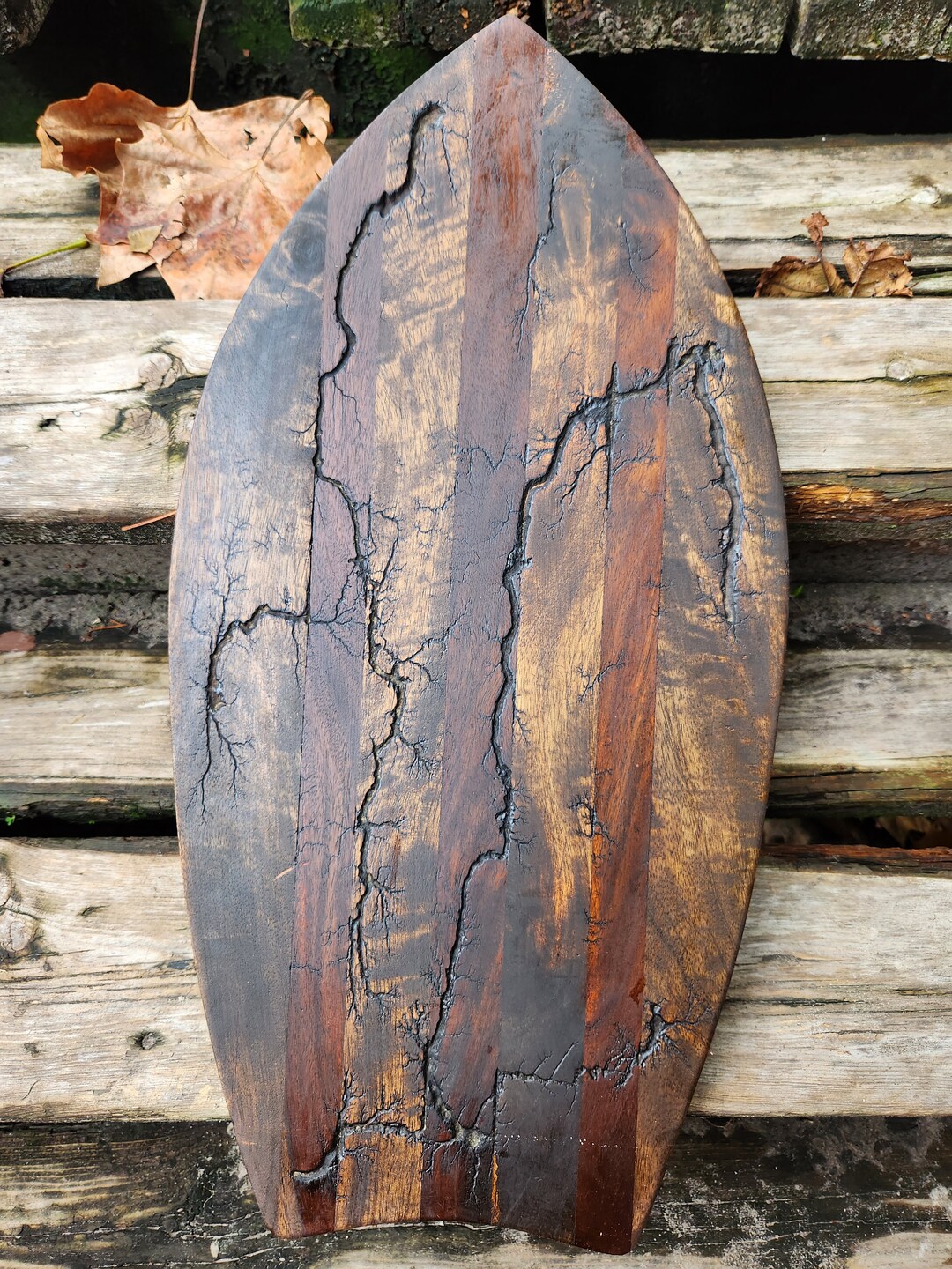 Fractal Wood Burned Surfboard Kitchen Cutting Board/ Surfboard - Etsy