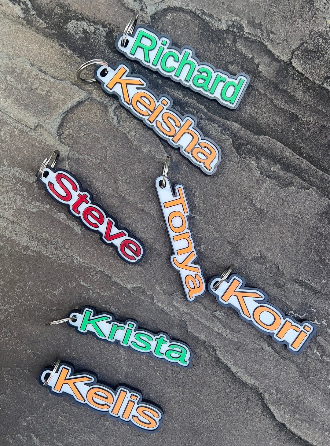 Personalized Keychain-custom Name Tag-3d Printed Keyring-cute Keychain ...