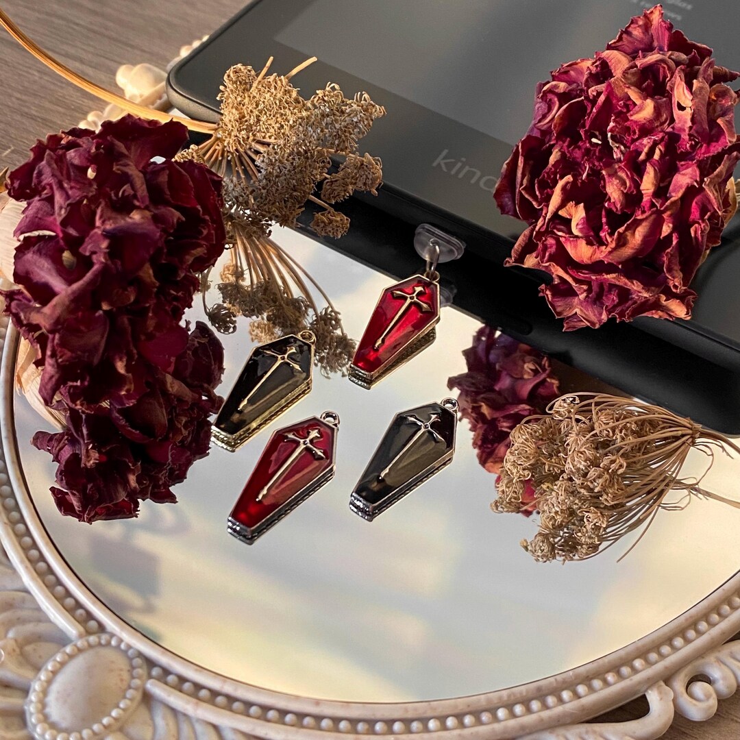 Coffin Dust Plug Charms - Set of 4 USB-C Plugs for Kindle, Decorative ...