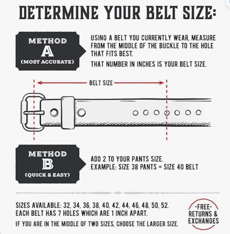 Handmade Full Grain Buffalo Leather Belt: Amish Made Rolling Buckle 1.5 ...