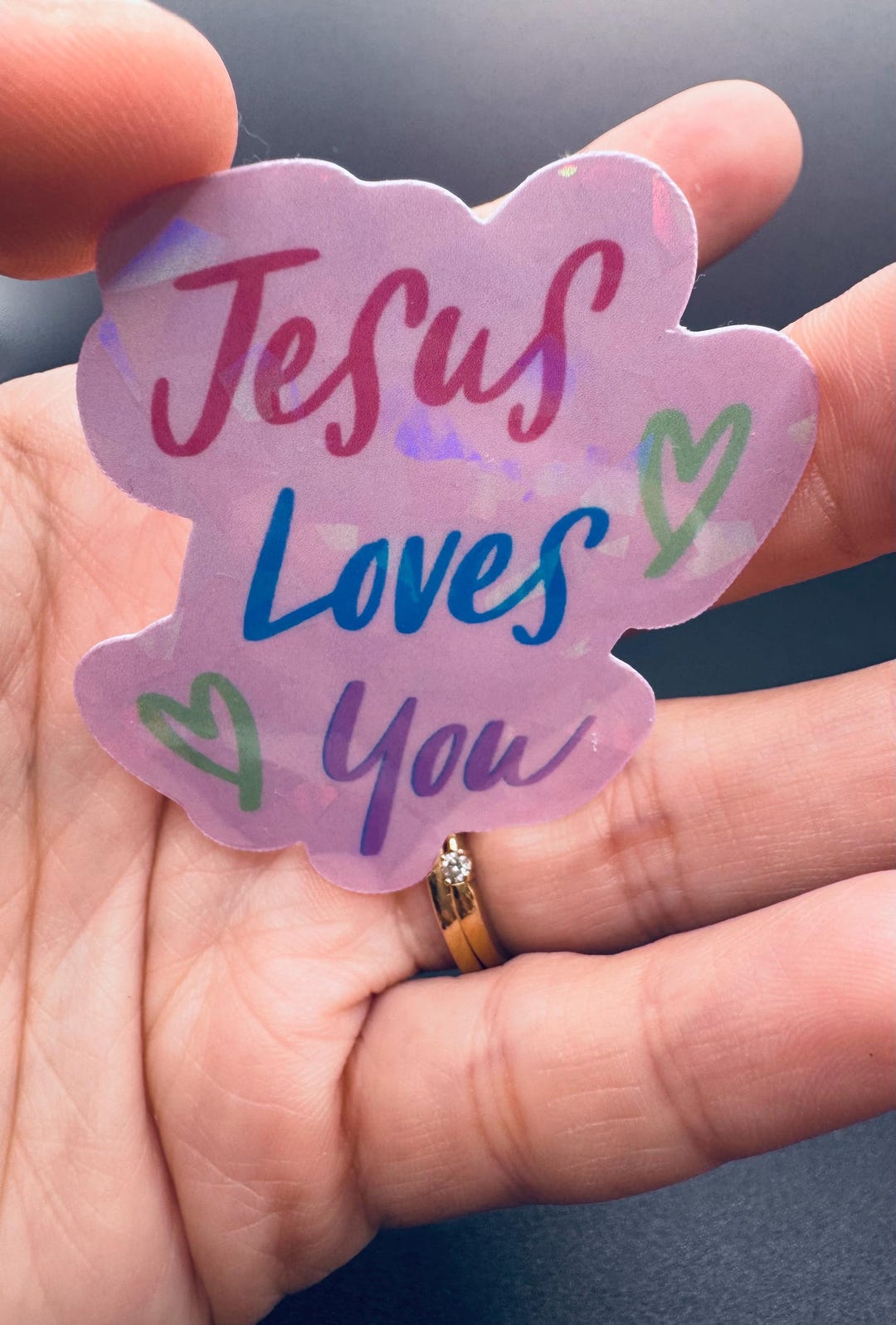 Jesus Loves Me Sticker – Waterproof Christian Vinyl Decal – Faith-based ...