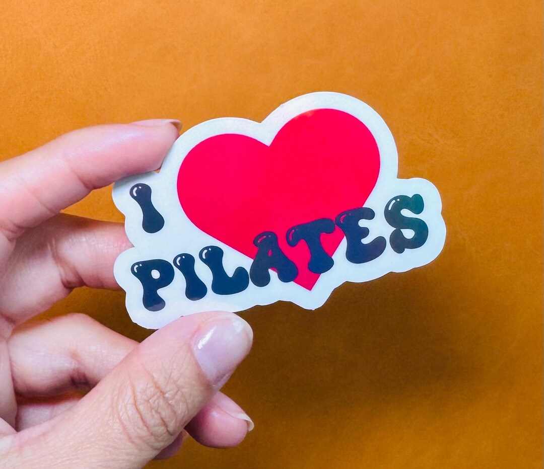 I Love Pilates Vinyl Sticker, Waterproof Decal - Etsy