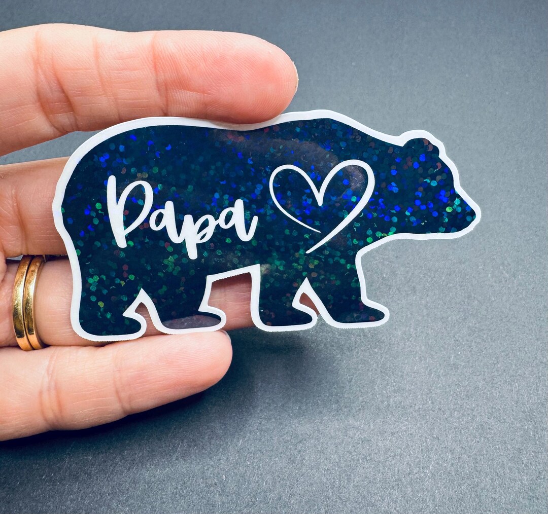 Papa Bear Sticker – Cute Vinyl Decal for Dads, Father’s Day Gift Idea ...