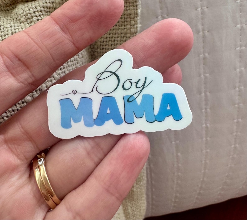 Boy Mom Sticker: Waterproof Vinyl Decal With Pink Bow - Etsy