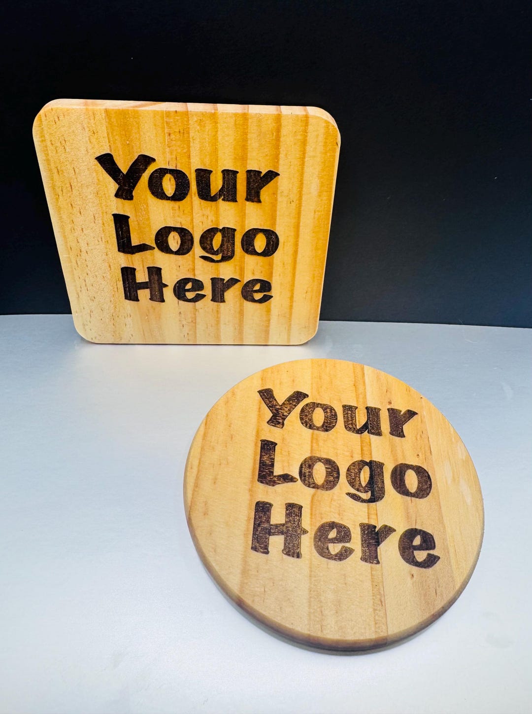 Custom Laser Engraved Wooden Coasters – Personalized Drink Coasters for ...