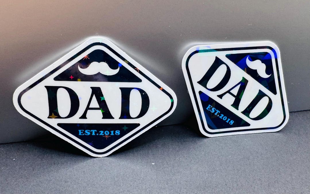 Custom “dad Est. [year]” Sticker – Personalized Dad Life Decal for ...