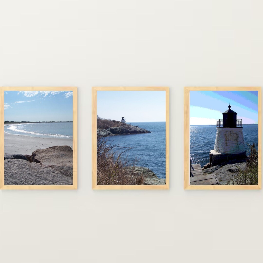 Beach Prints Set of 3 Printable Wall Art Home Décor - RI - Coastal ...