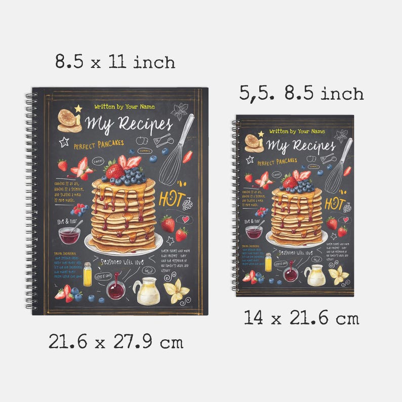 Personalized Recipe Journal, Cooking Spiral Notebook for Recipes, A4 ...