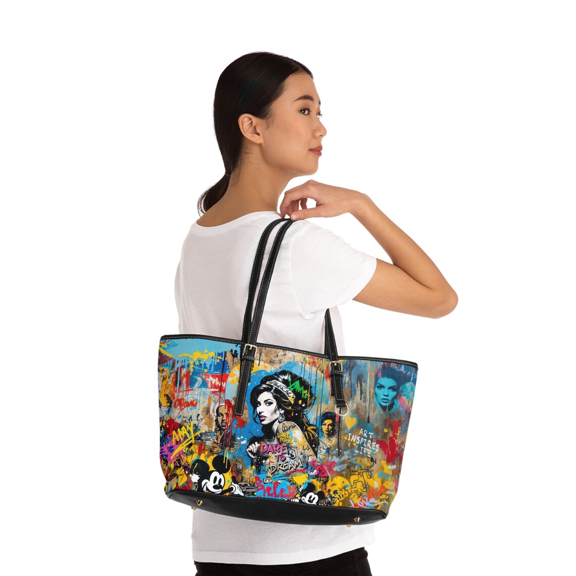 PU Leather Shoulder Bag Amy - Etsy