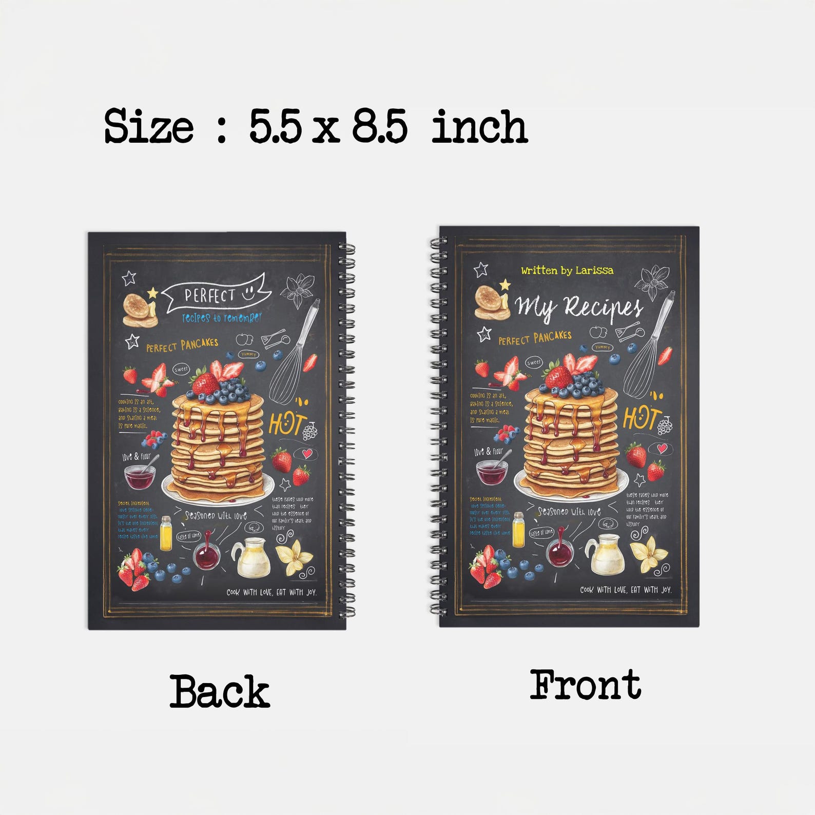 Personalized Recipe Journal, Cooking Spiral Notebook for Recipes, A4 ...