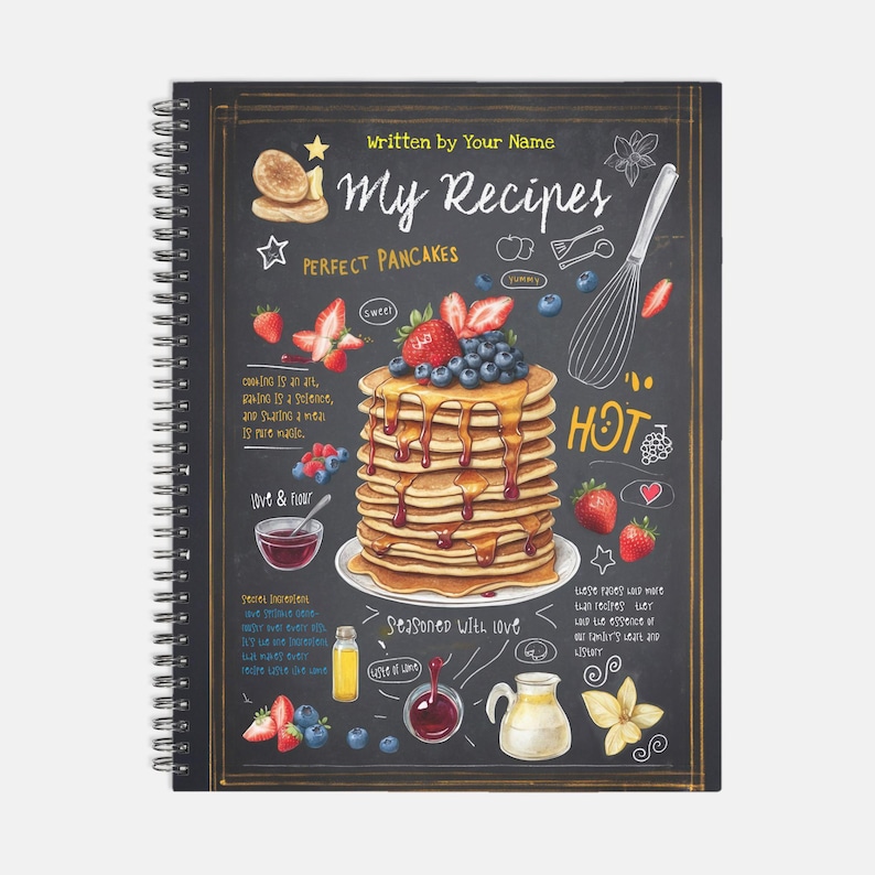 Personalized Recipe Journal, Cooking Spiral Notebook for Recipes, A4 ...
