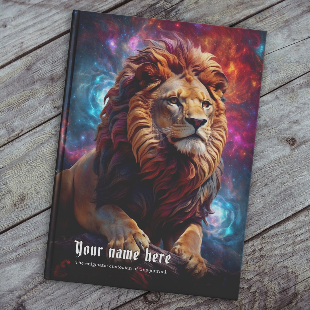 Personalized Hardcover Lion Journal: Craft Your Unique Story - Etsy