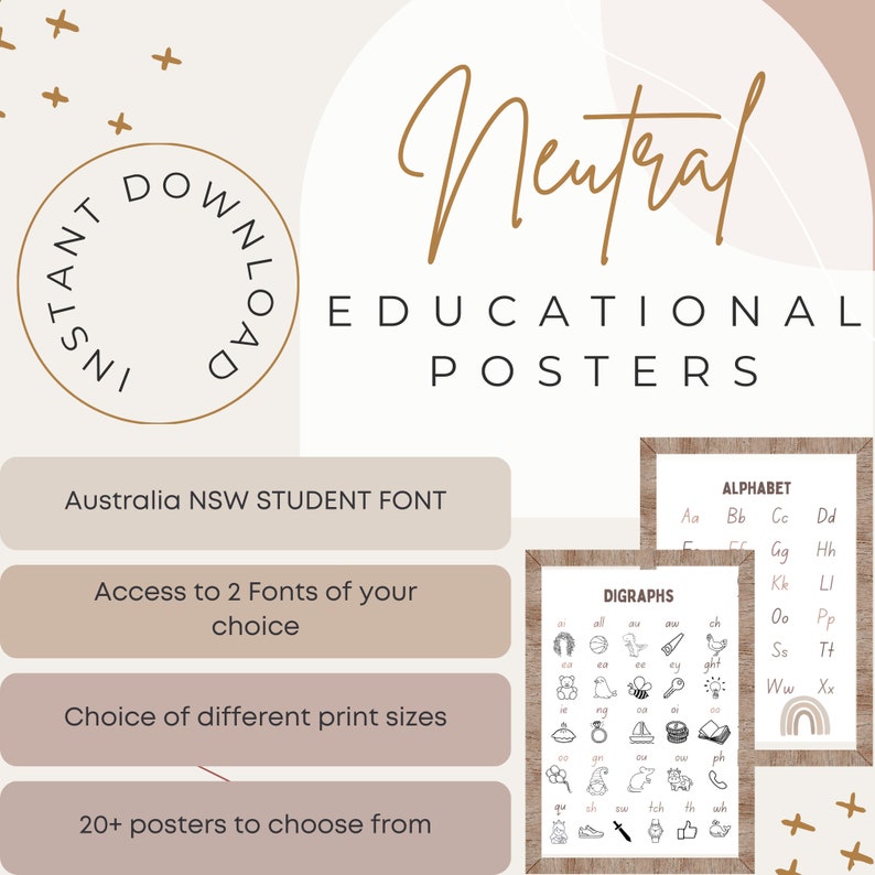 Neutral Educational Bundle - Etsy