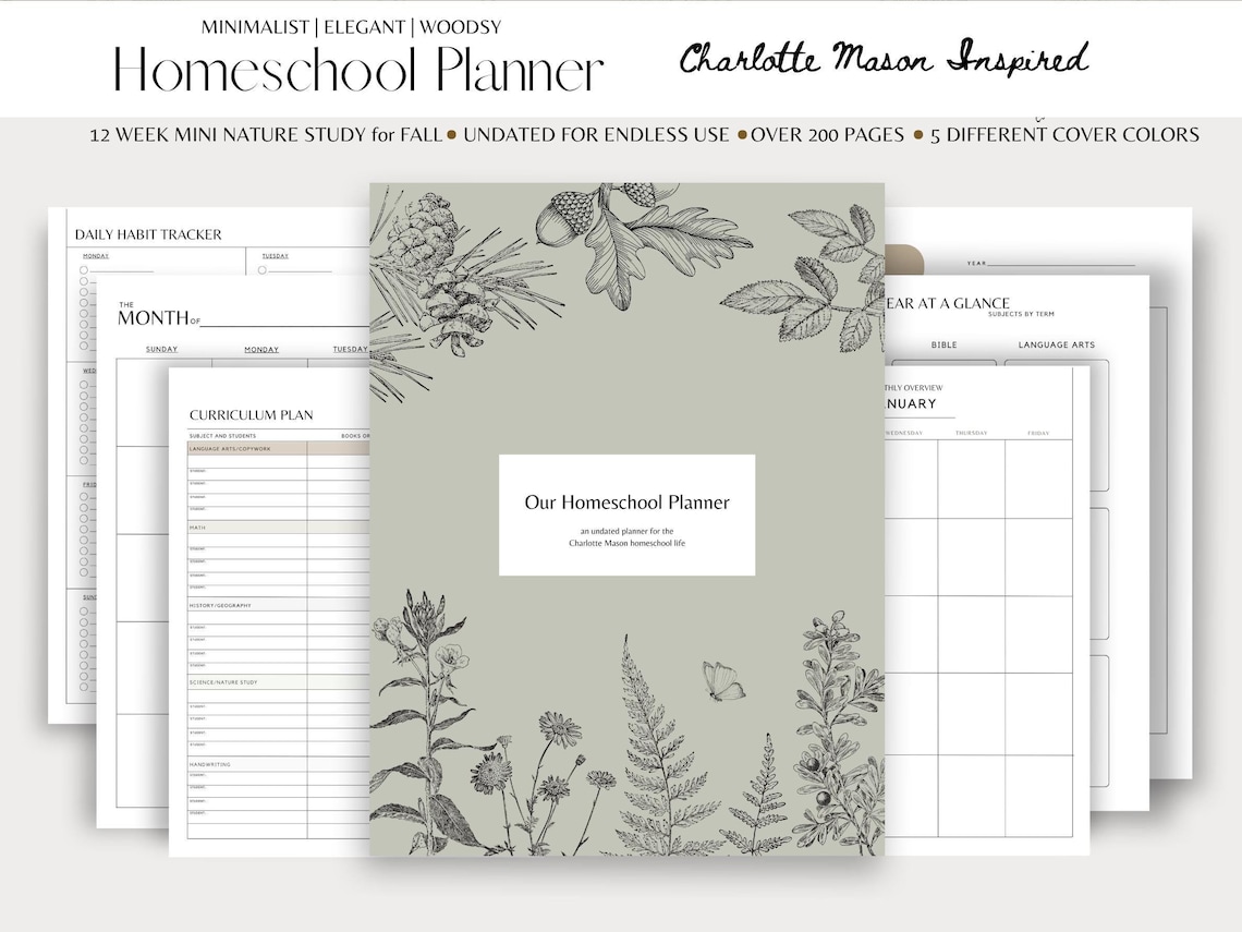 SALE Charlotte Mason Inspired Guide Homeschool Planner Organizer Binder ...
