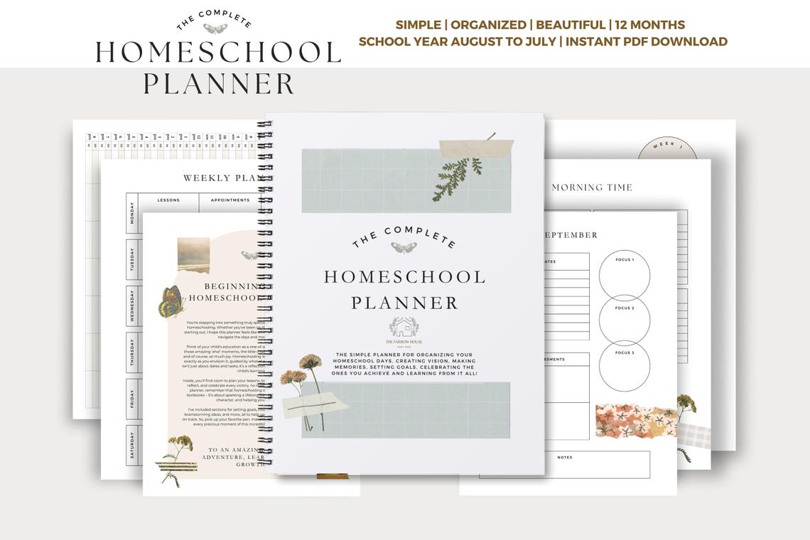 The Complete Homeschool Planner | Simple Easy to Use | Organizer ...