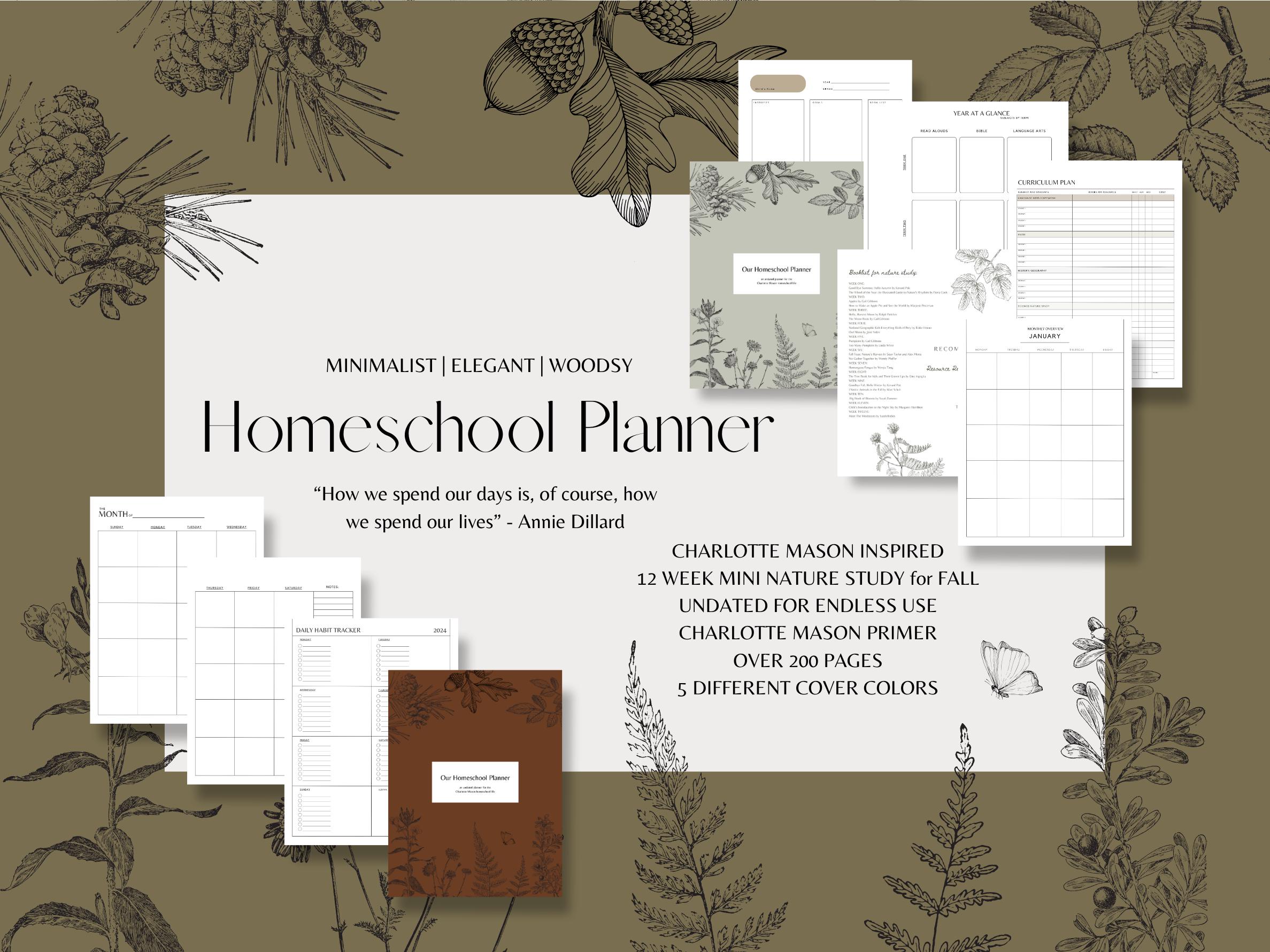 SALE Charlotte Mason Inspired Guide Homeschool Planner Organizer Binder ...