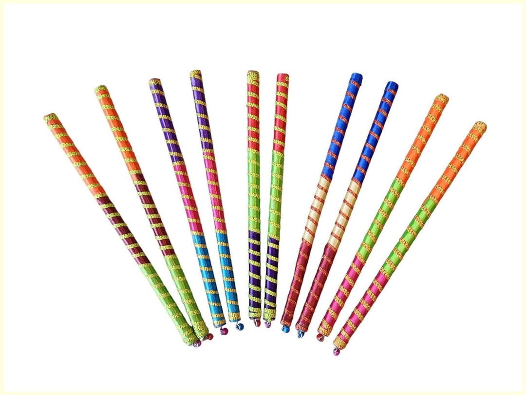 Dandiya Sticks for Dance, Wooden Dandiya Sticks for Garba Dance ...