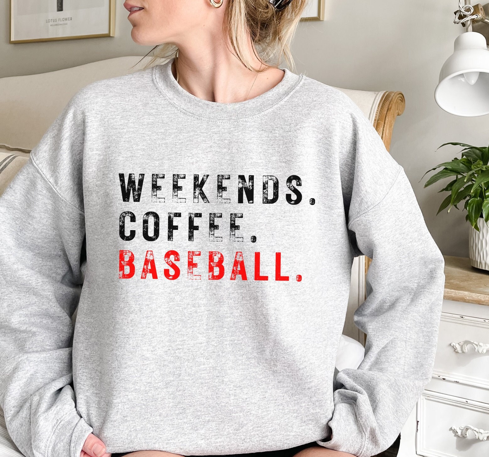 Weekends Coffee Baseball Sweatshirt, Baseball Sweatshirt, Baseball Mom ...