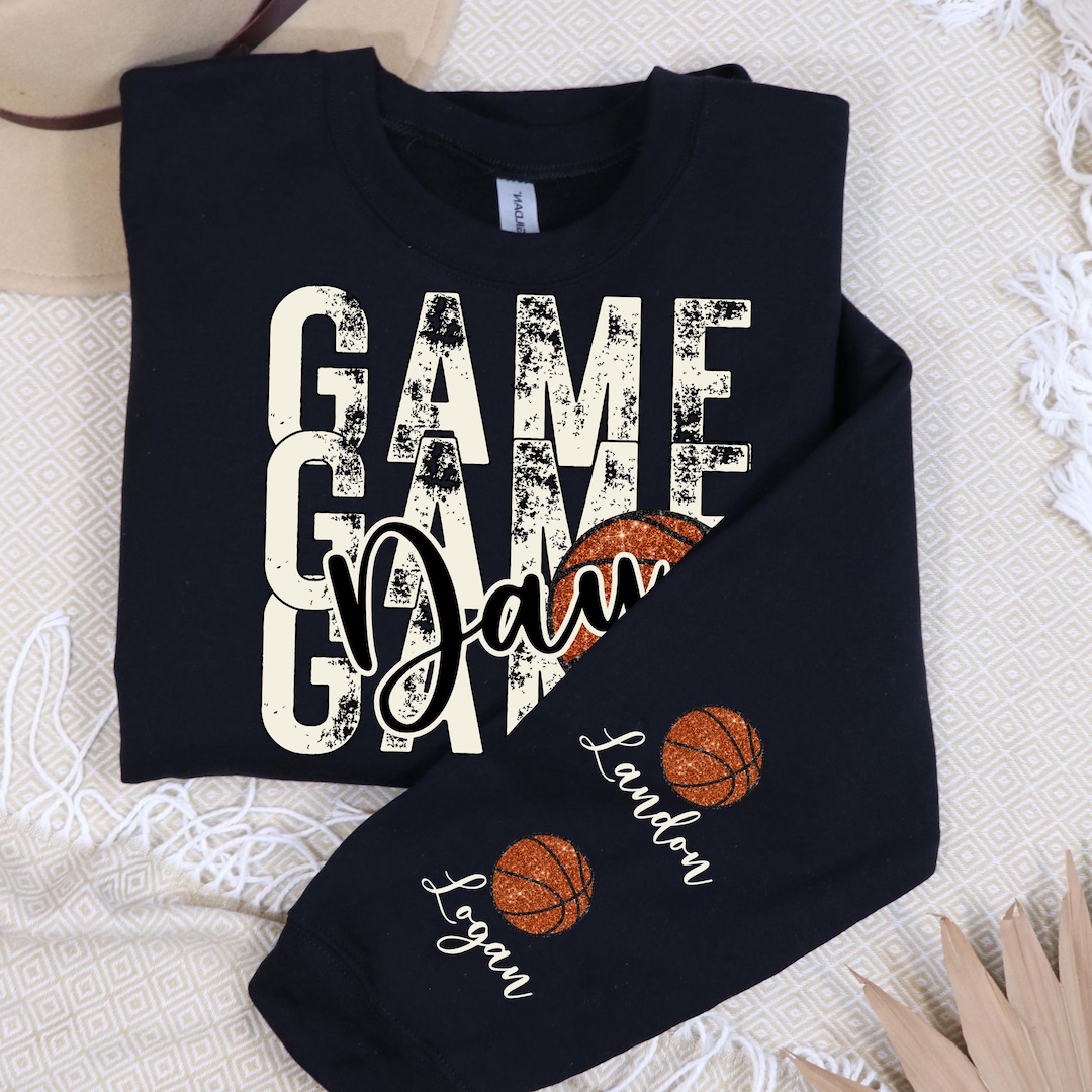 Game Day Basketball Sweatshirt, Custom Basketball Sweatshirt, Name on ...
