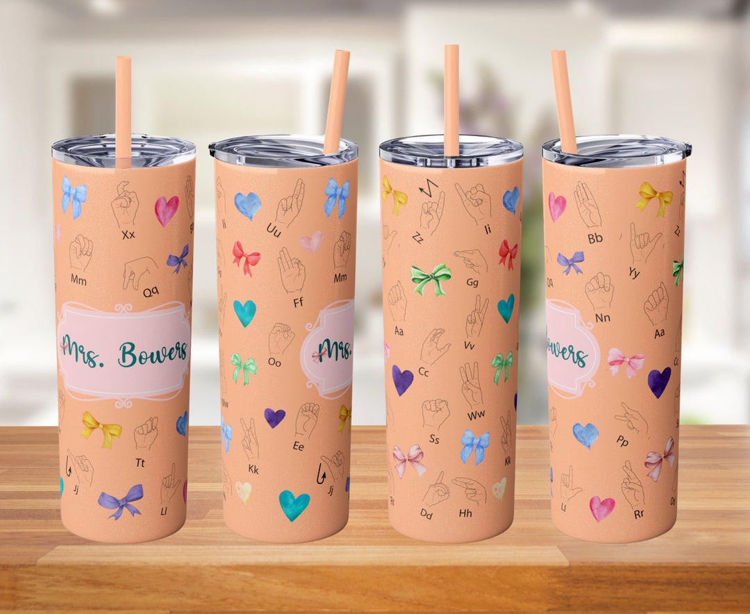 Custom Sign Language Gift, ASL Gift, Coquette ASL, Coquette Bows ...