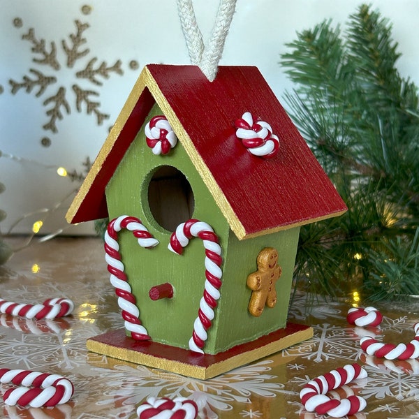 Christmas Birdhouse - Etsy