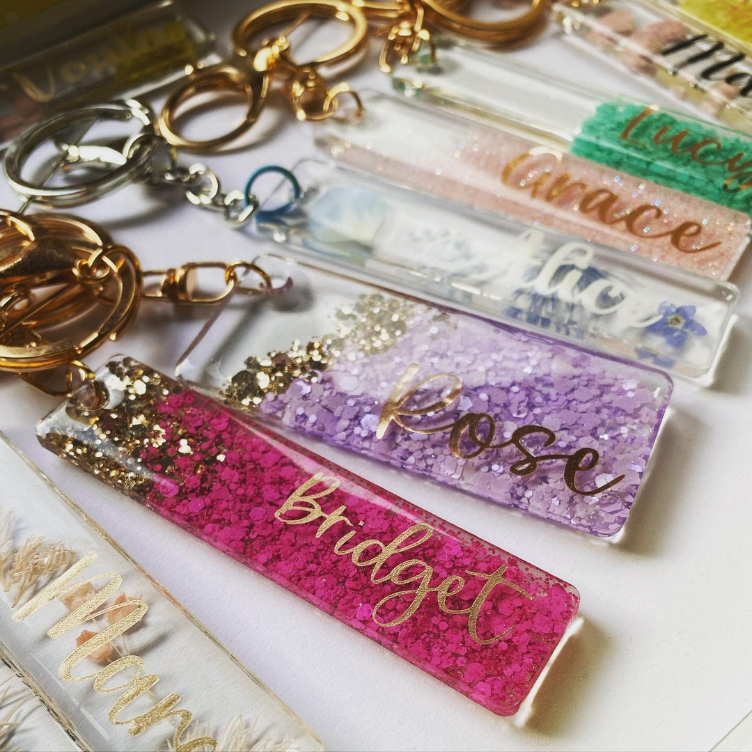 Custom Keyring With Name - Etsy