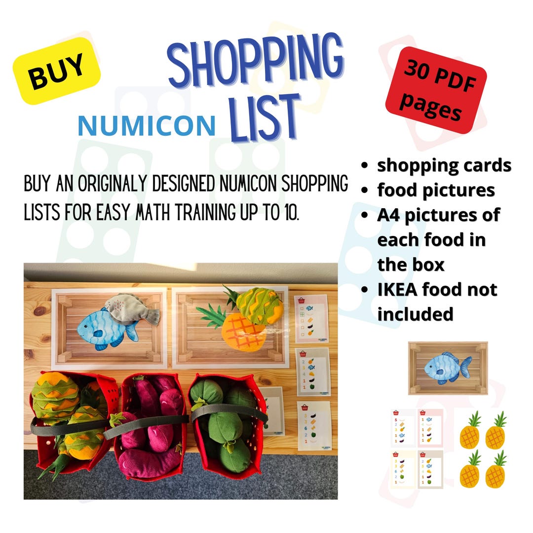 Numicon Shopping List. Math Activity for Kids. Training Counting and ...
