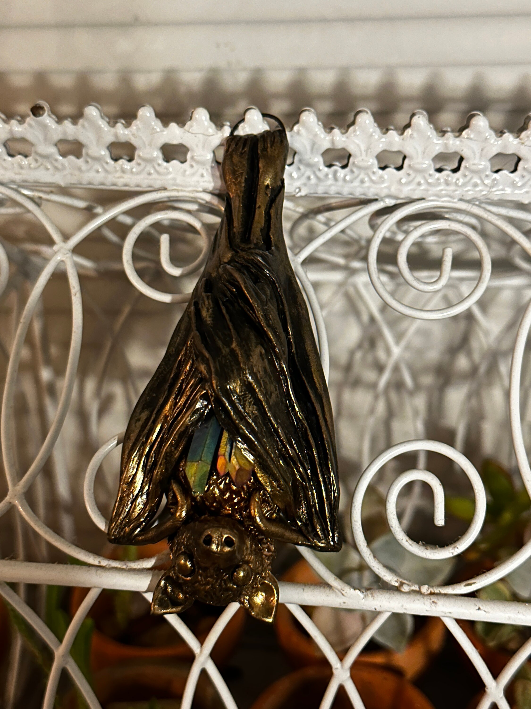 Crystal Flight Bat Pendant - Etsy