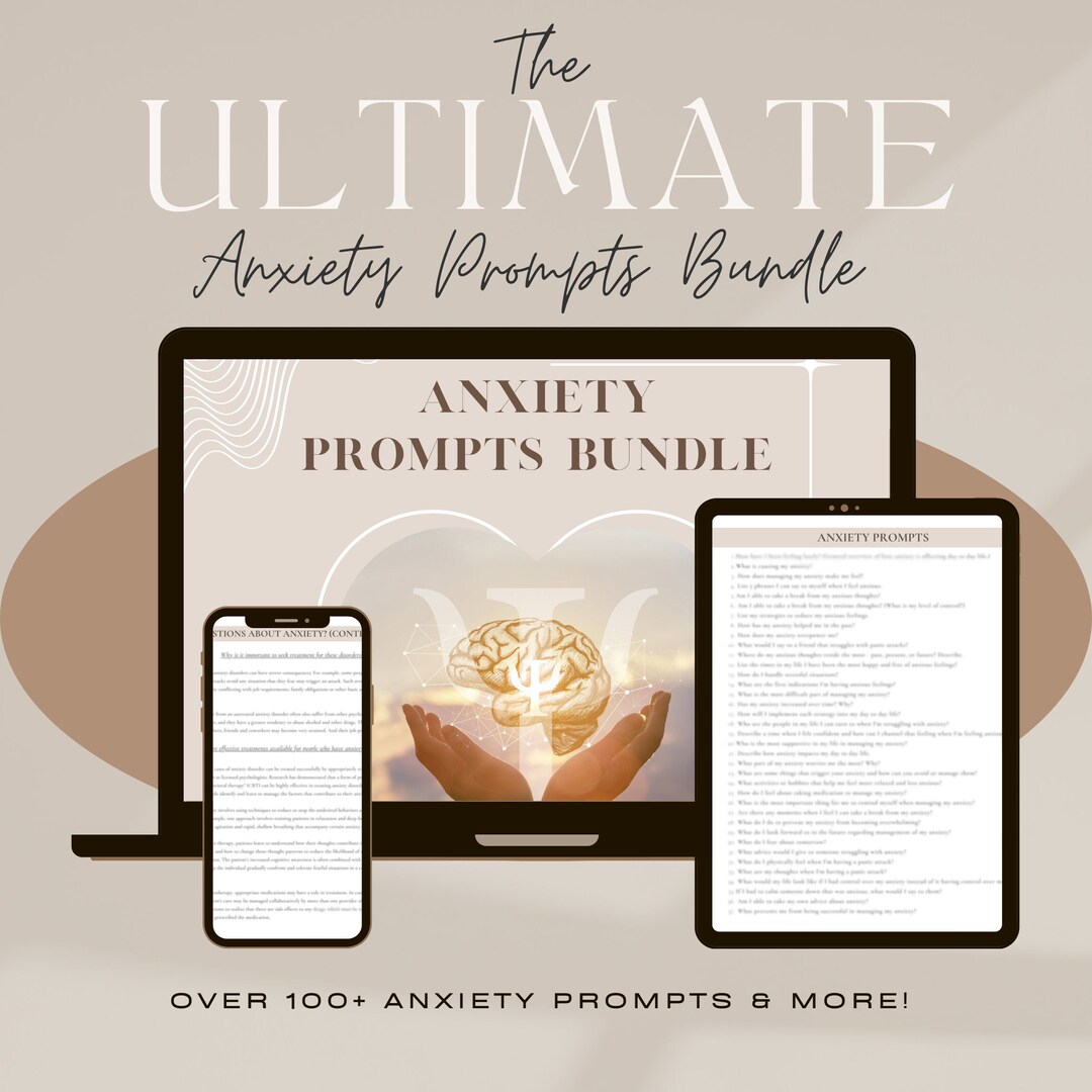 The ULTIMATE Anxiety Prompts Bundle Can Help With Anxiety, Treatment ...