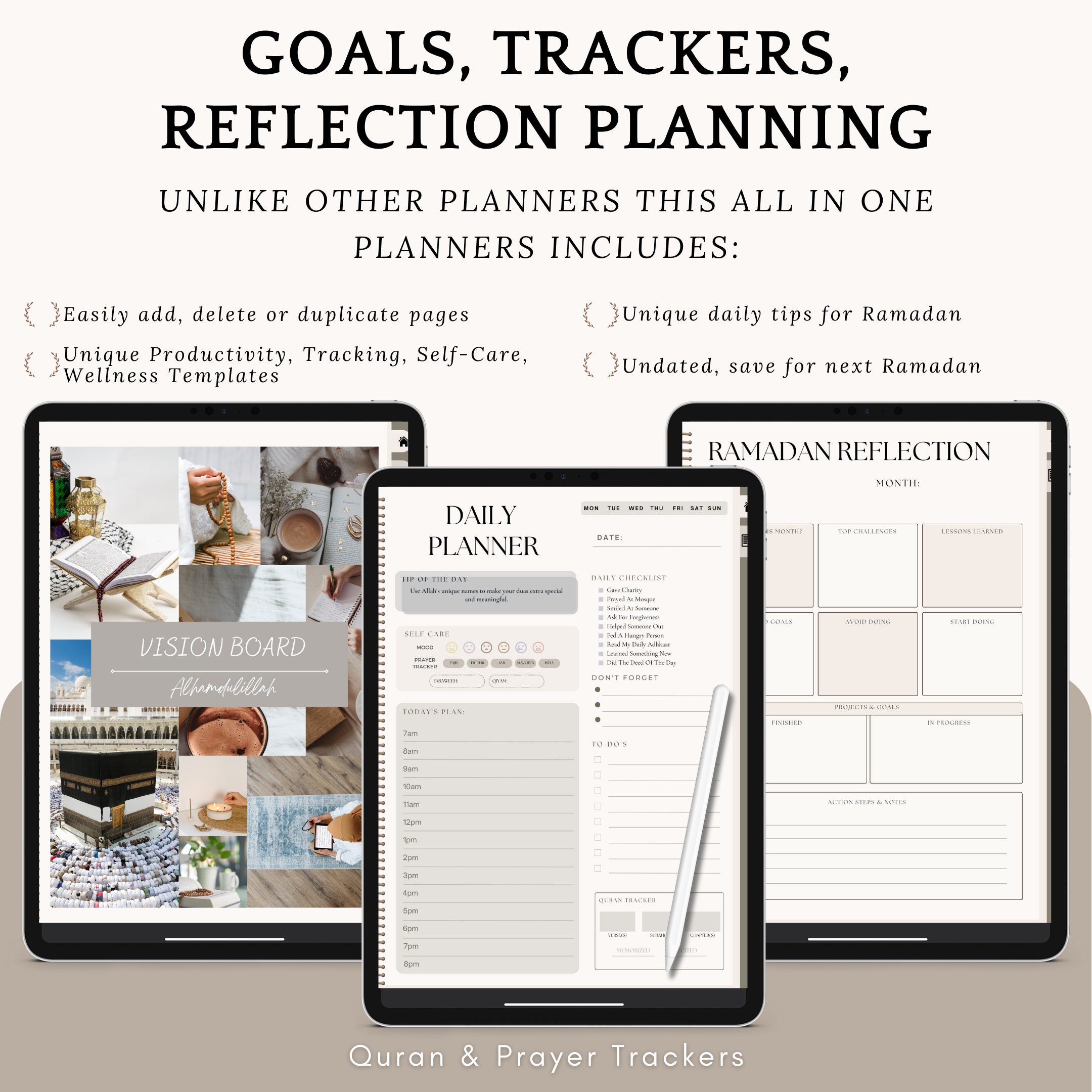Ramadan Planner Undated Digital Ramadan Planner, Ramadan Planner ...