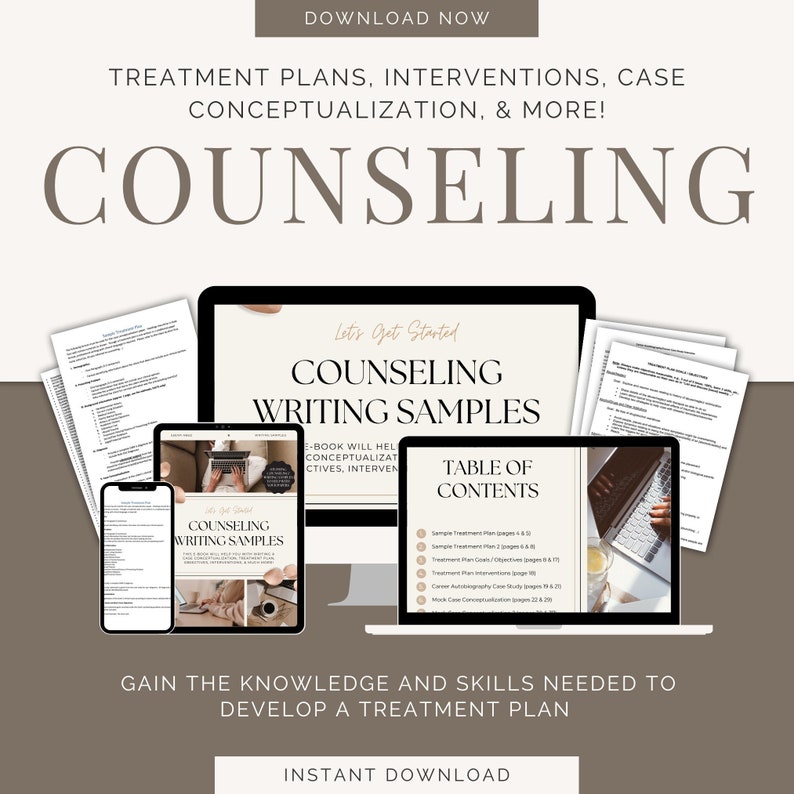 Counseling Writing Samples: Case Conceptualization, Treatment Plan ...