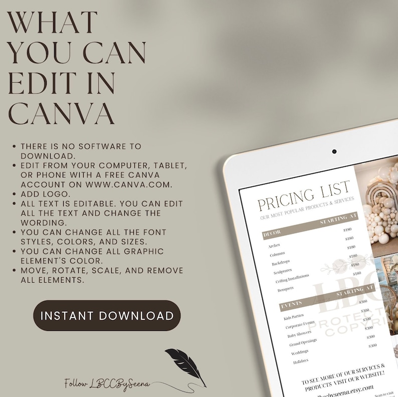 The Ultimate Neutral Balloon Flyers - Canva Free - Etsy