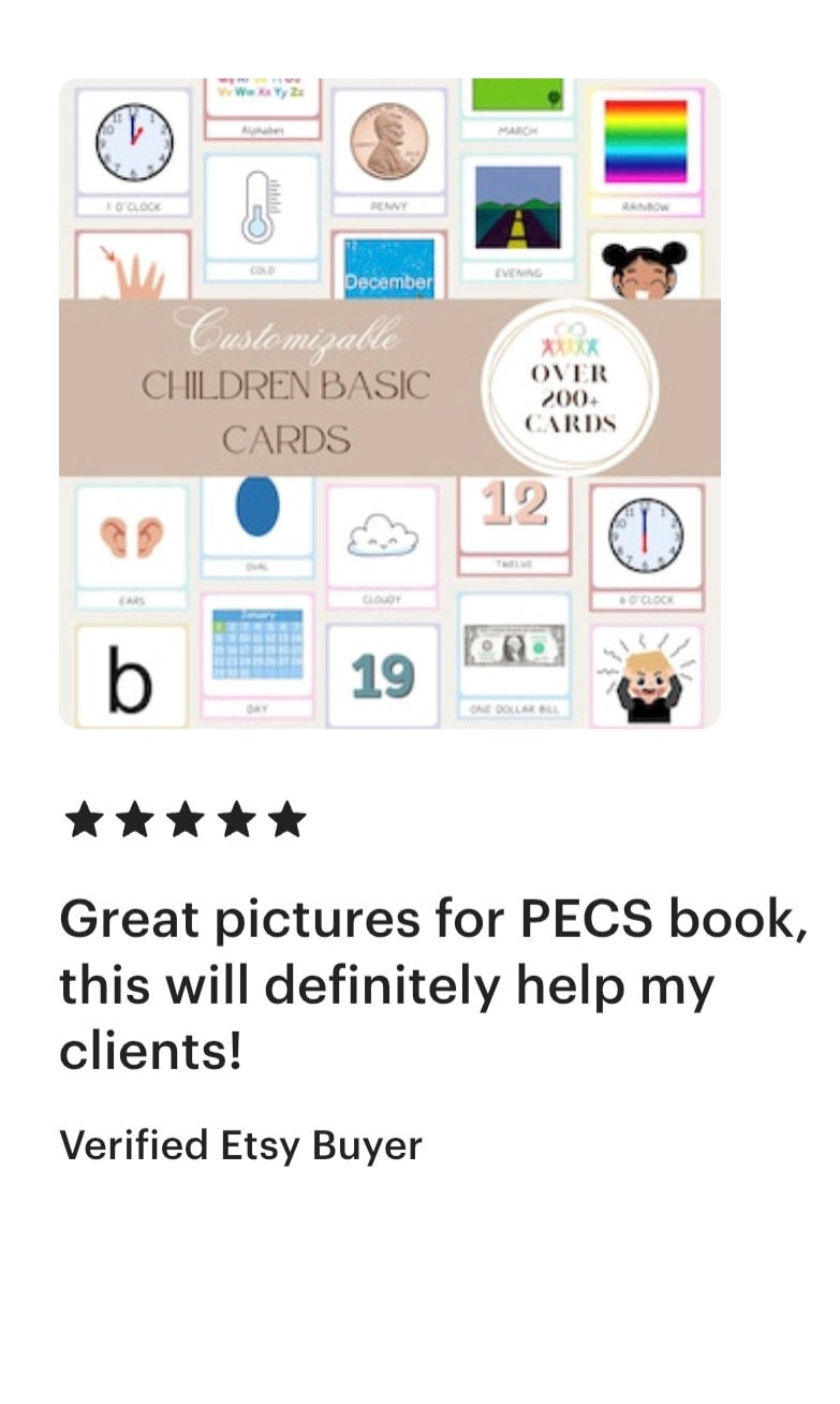 200+ Basic Cards With Charts/ Autism/ Visual Aid/ ABA Therapy/ 2024 ...