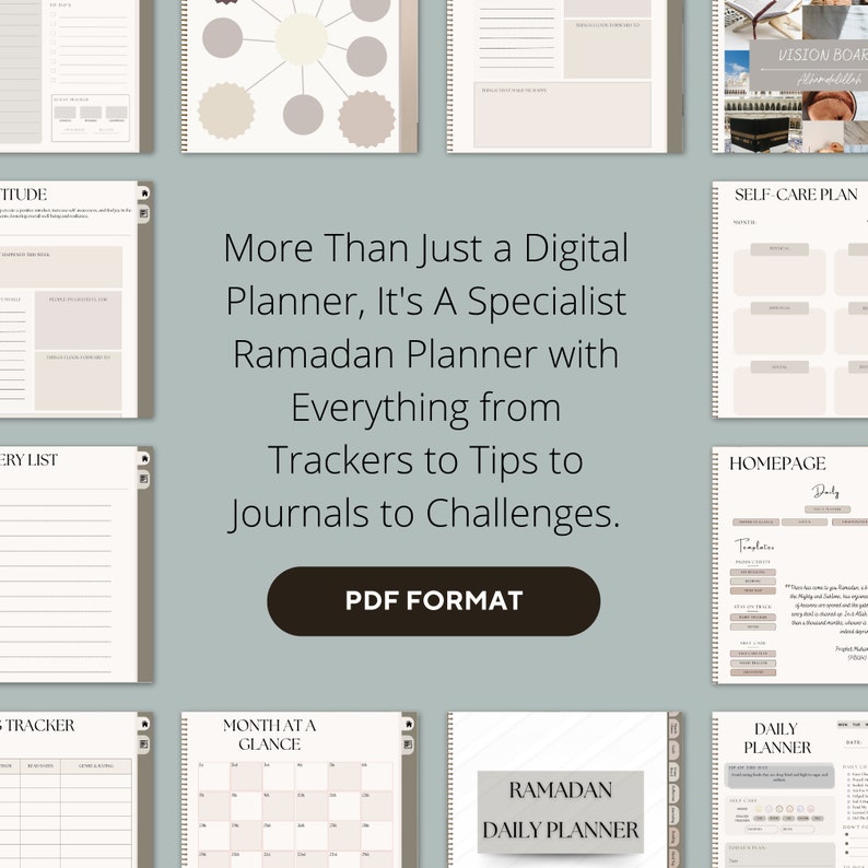 Ramadan Planner Undated Digital Ramadan Planner, Ramadan Planner ...