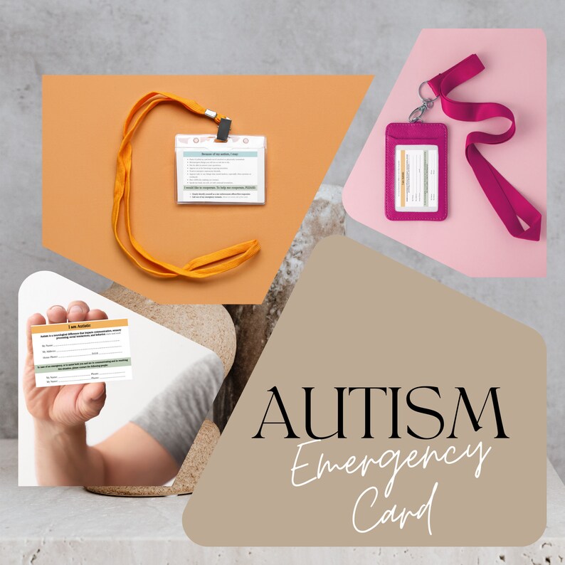 Autism Wallet Card for Disclosure to First Responders and Law Enforcers ...
