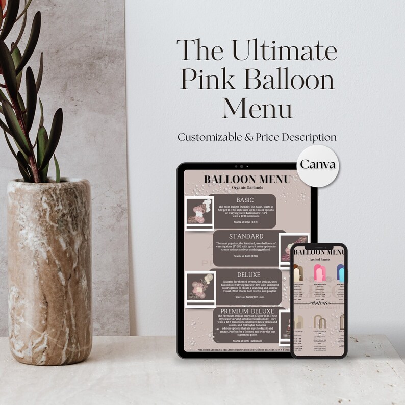 The Ultimate Pink Balloon Menu Including a Bonus Props & Rentals With ...