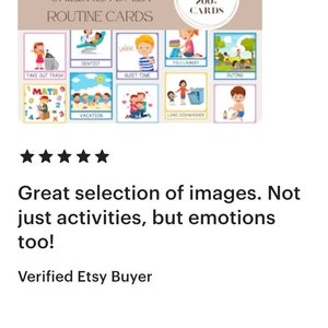 200+ Daily Routine Cards With Charts/ Autism/ Visual Aid/ ABA Therapy ...