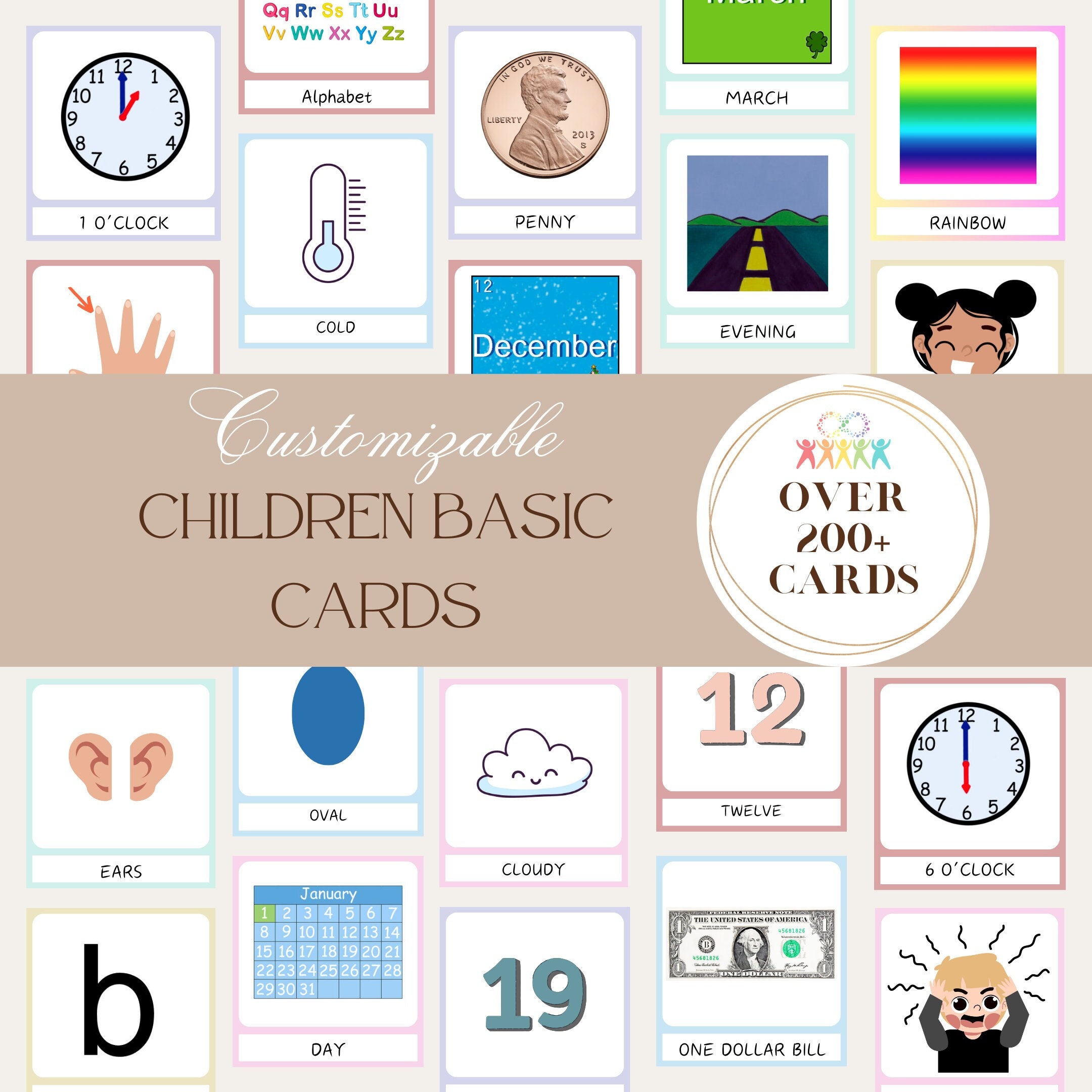 200+ Basic Cards With Charts/ Autism/ Visual Aid/ ABA Therapy/ 2024 ...