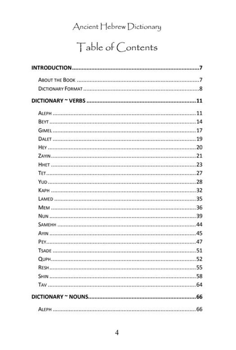Ancient Hebrew Dictionary - Etsy