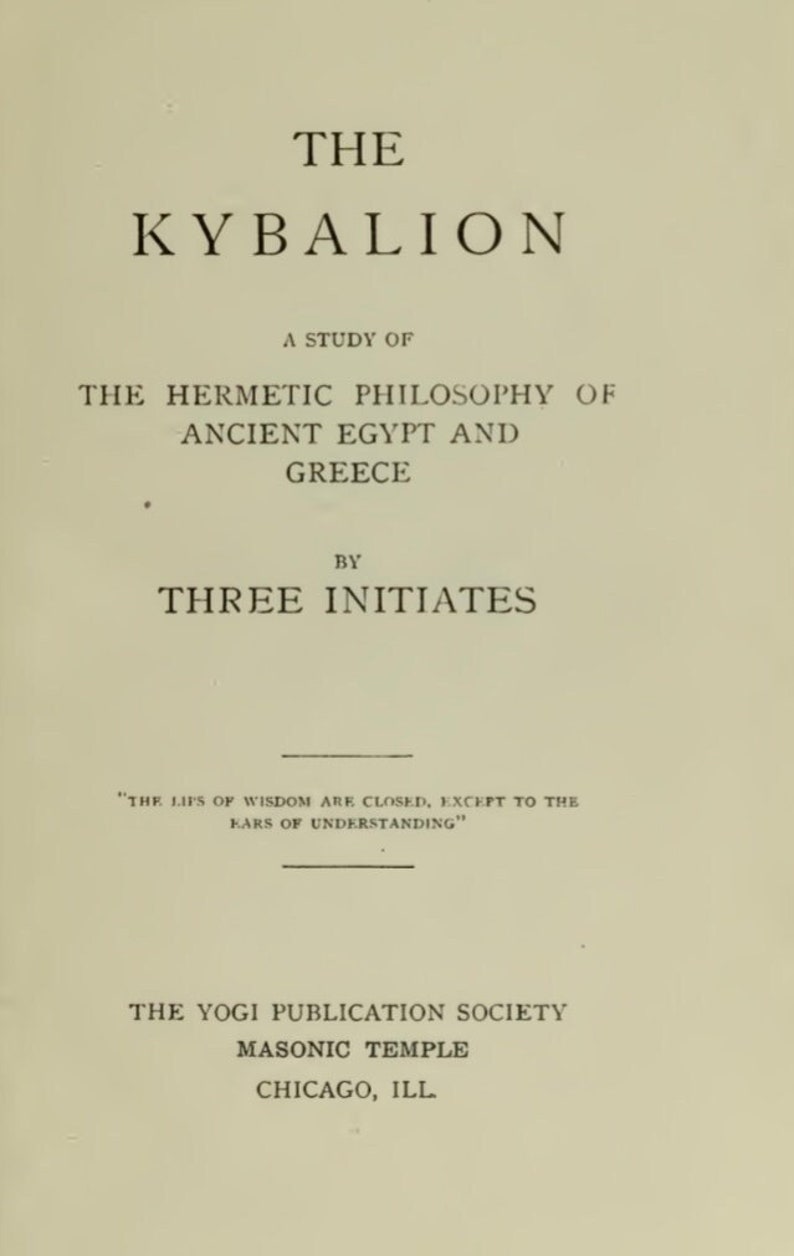 The Kybalion Ebook - Etsy