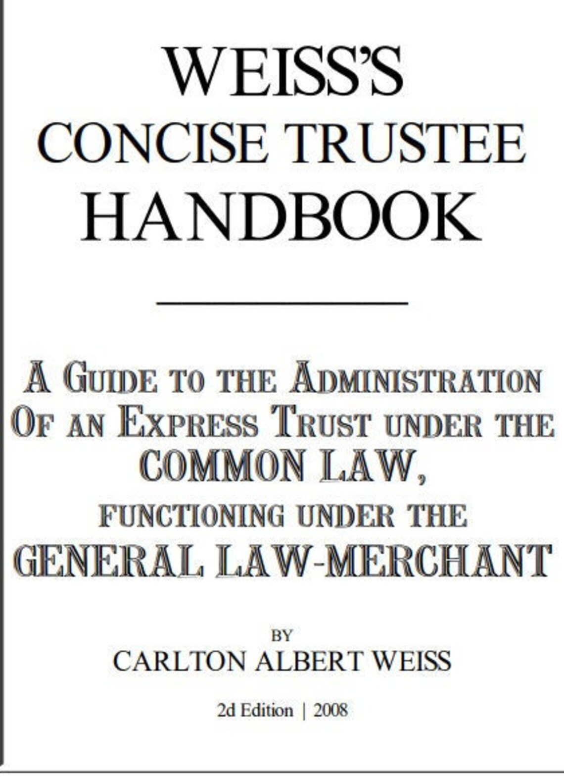 Weiss's Concise Trustee Handbook Ebook With Trust FORMS Package - Etsy Weiss's Concise Trustee Handbook Ebook With Trust FORMS Package - Etsy