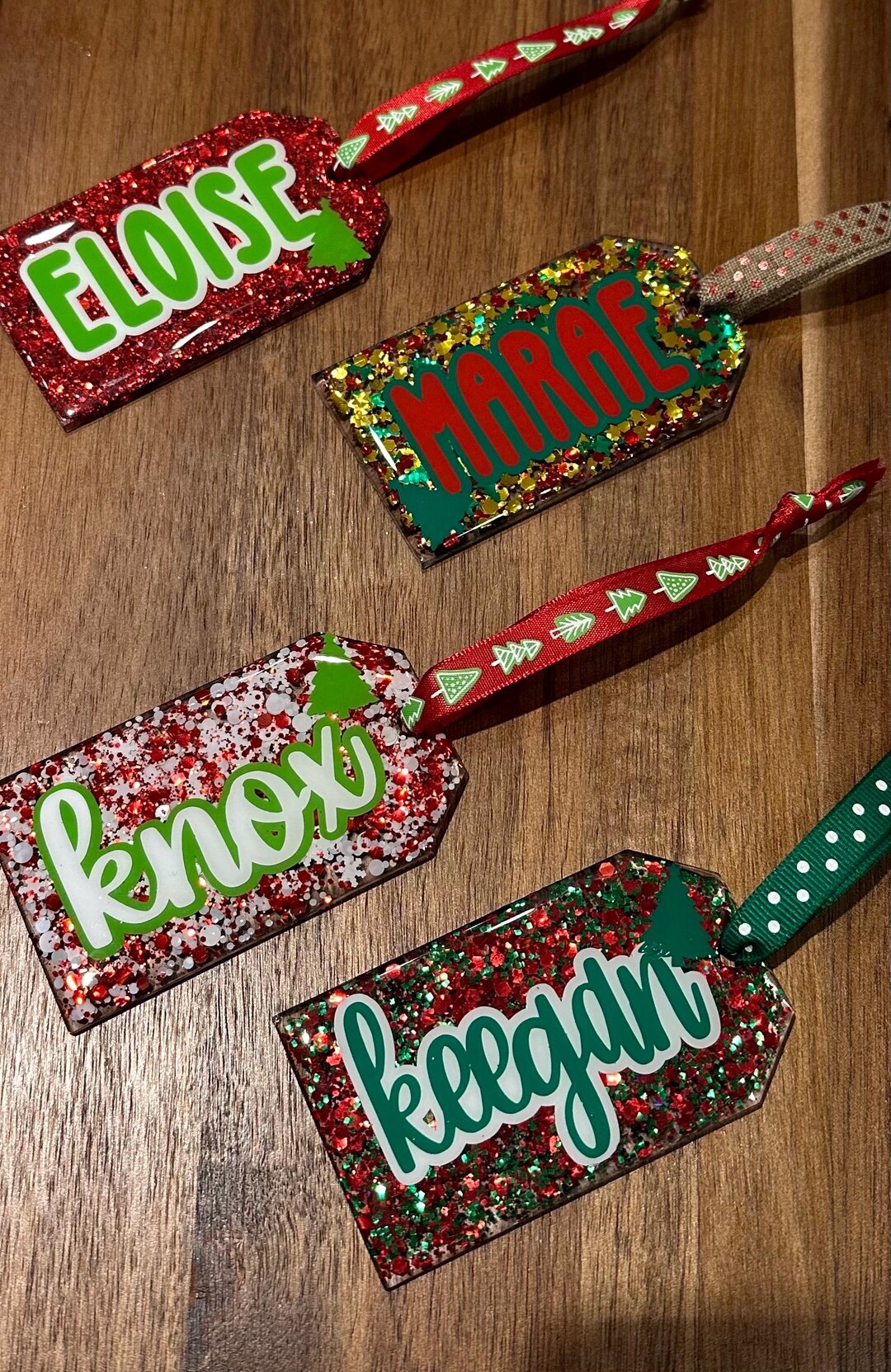Hand Lettered Tags,custom Acrylic Stocking Gift Tags, Christmas Gift ...