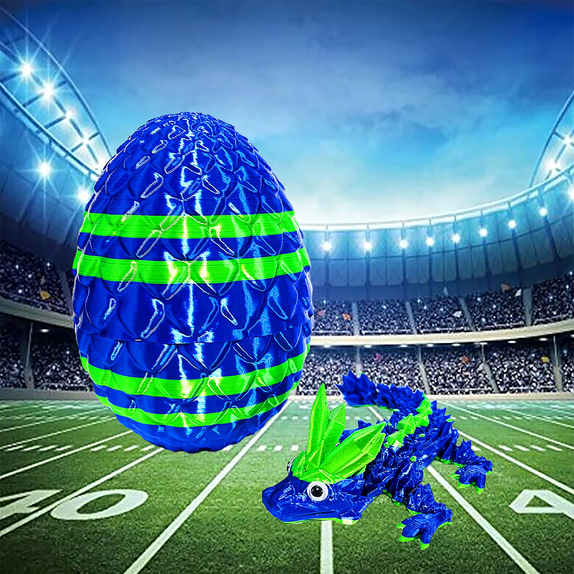 Custom Team Colors Baby Dragon and Egg - Etsy