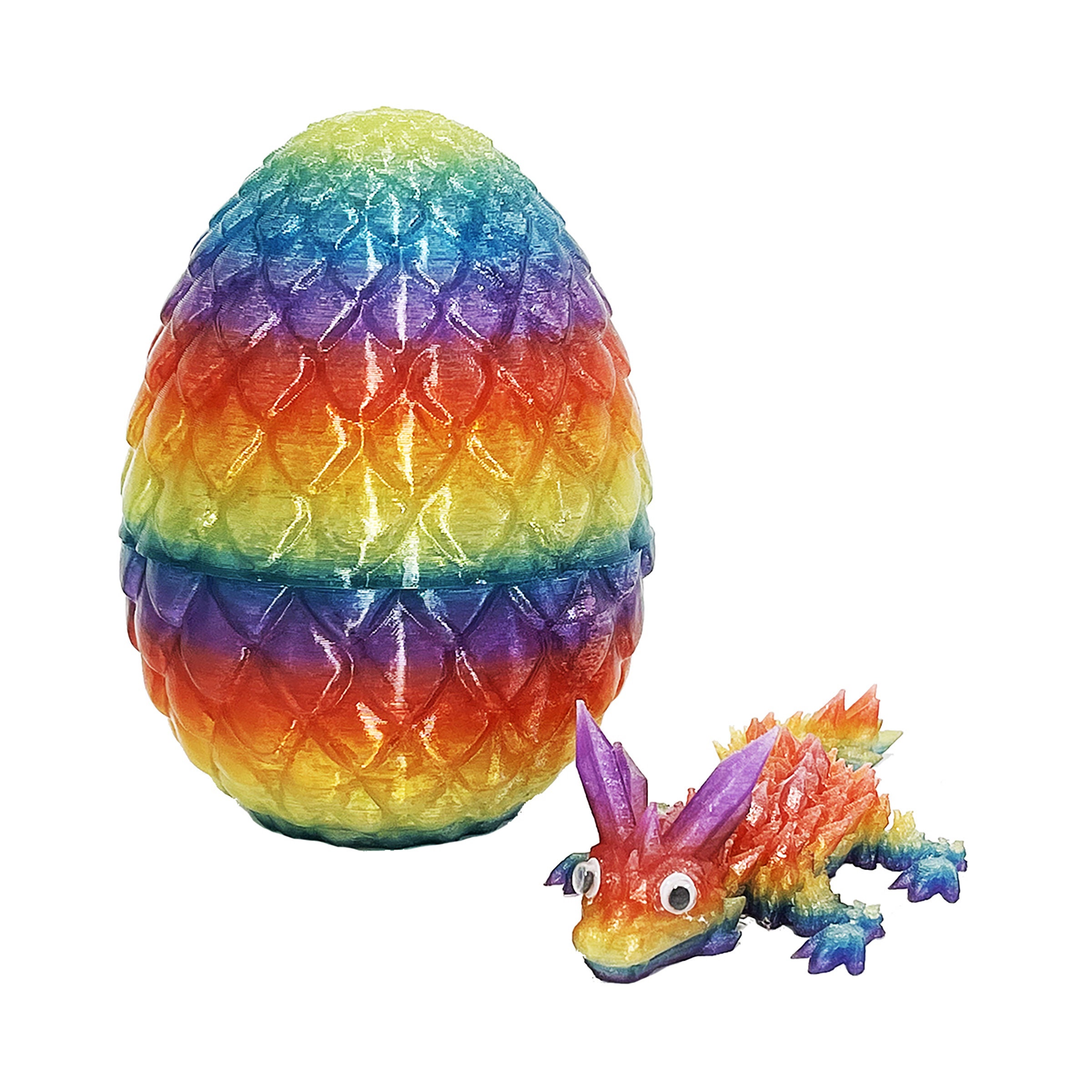 Rainbow Baby Dragon and Egg - Etsy