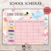 Colorful Butterfly School Schedule Printable, Cute Class Schedule ...