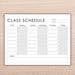 Colorful College Class Schedule Printable, Weekly Class Planner , PDF ...