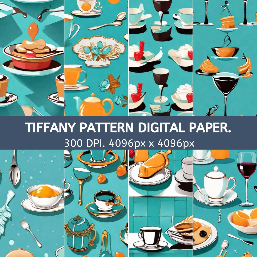 20 Breakfast at Tiffany Themed Digital Paper/background. Digital ...