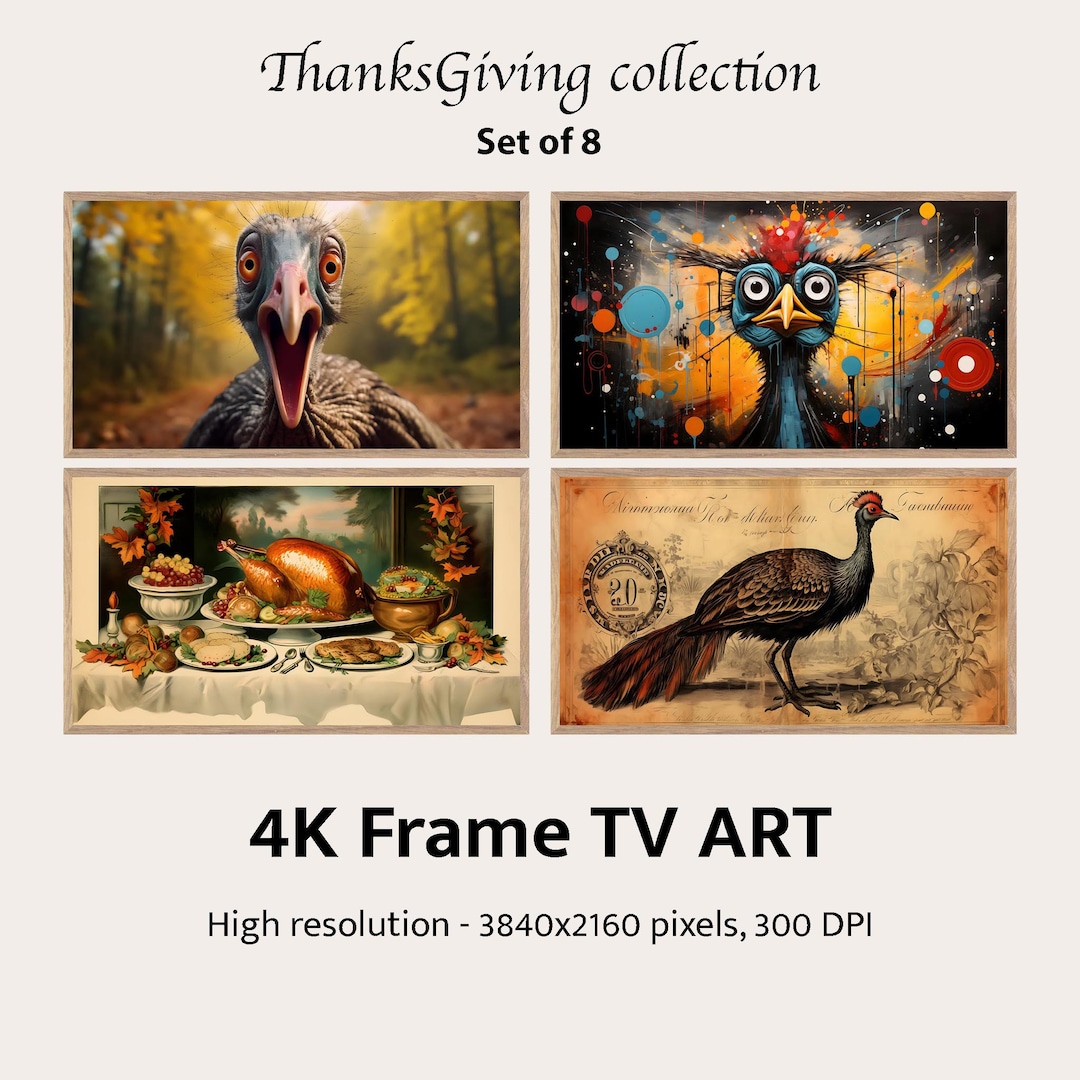 Thanksgiving Collection: Set of 8 Festive Images | Samsung Frame TV Art ...