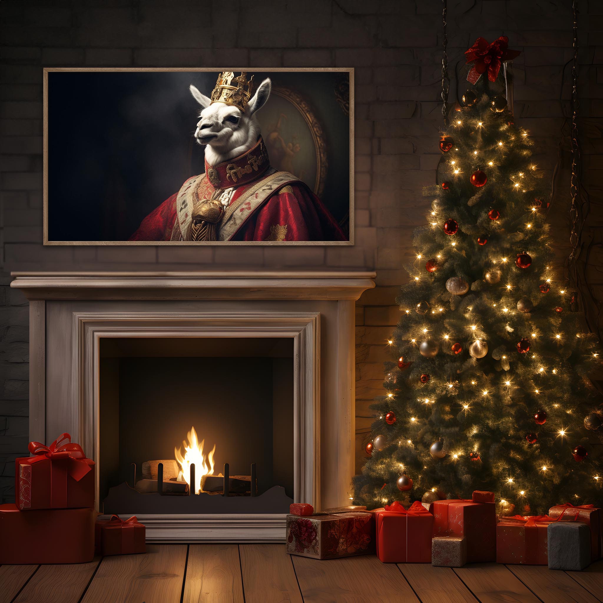 Sovereign Splendor - Regal Llama Portrait for Frame TV | Frame TV Art ...